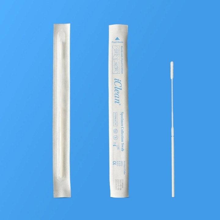Nylon Flocked Nasal Swab, Nasopharyngeal Swab: 145mm - HUACHENYANG