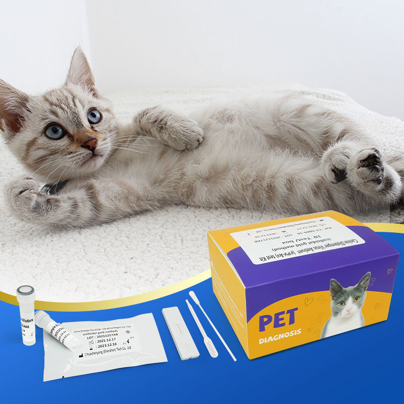 Feline Panleukopenia Virus Antigen Test Kit (FPV-Ag): colloidal gold ...